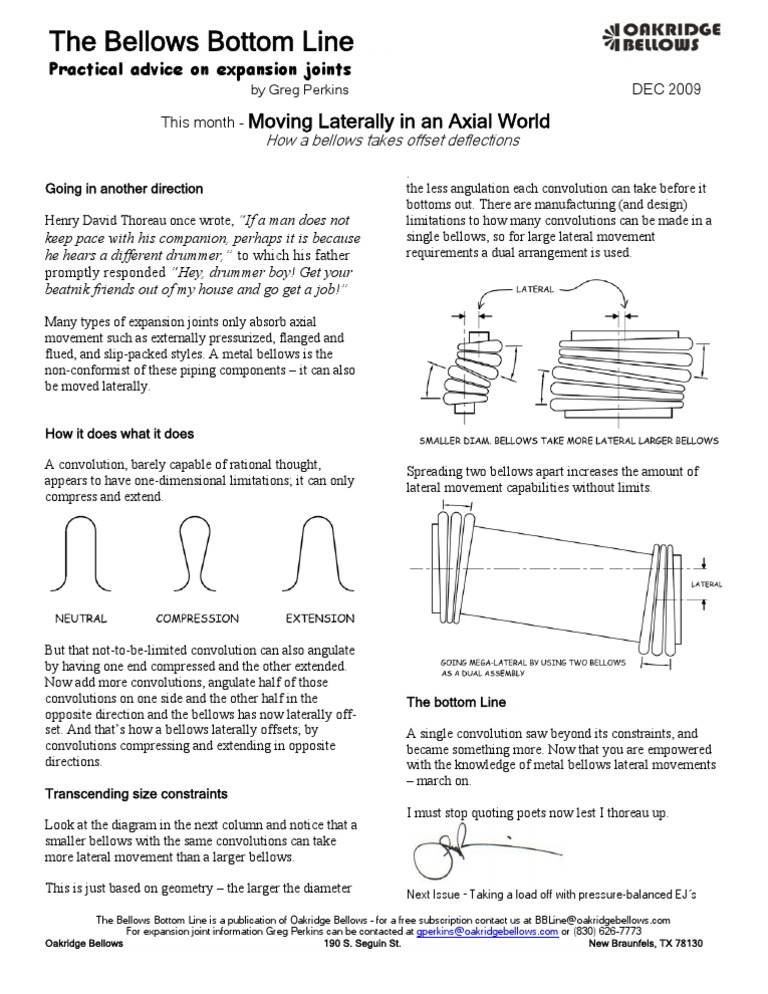 Understanding Lateral Movement in Bellows | PDF | Home & Garden