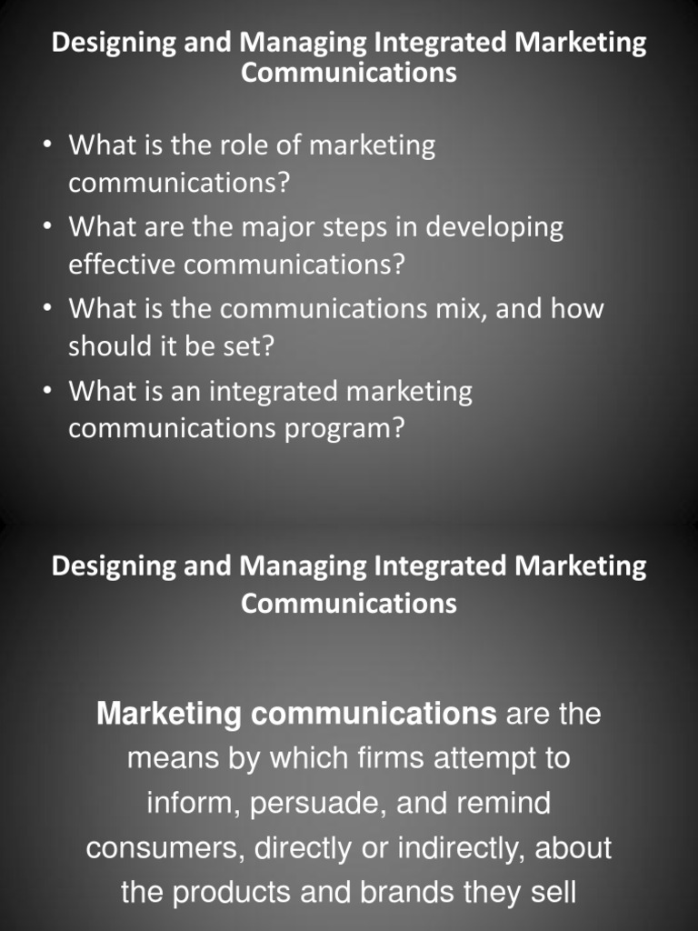 Designing and Managing Integrated Marketing Communications | PDF ...