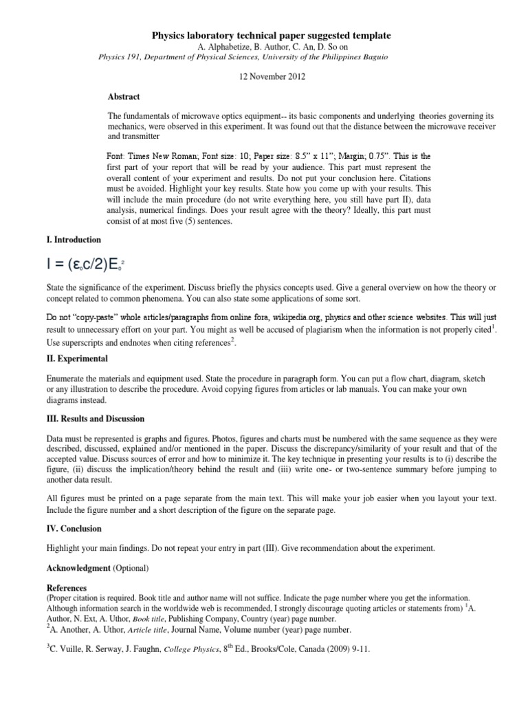 Technical Paper Outline | PDF | Citation | Experiment