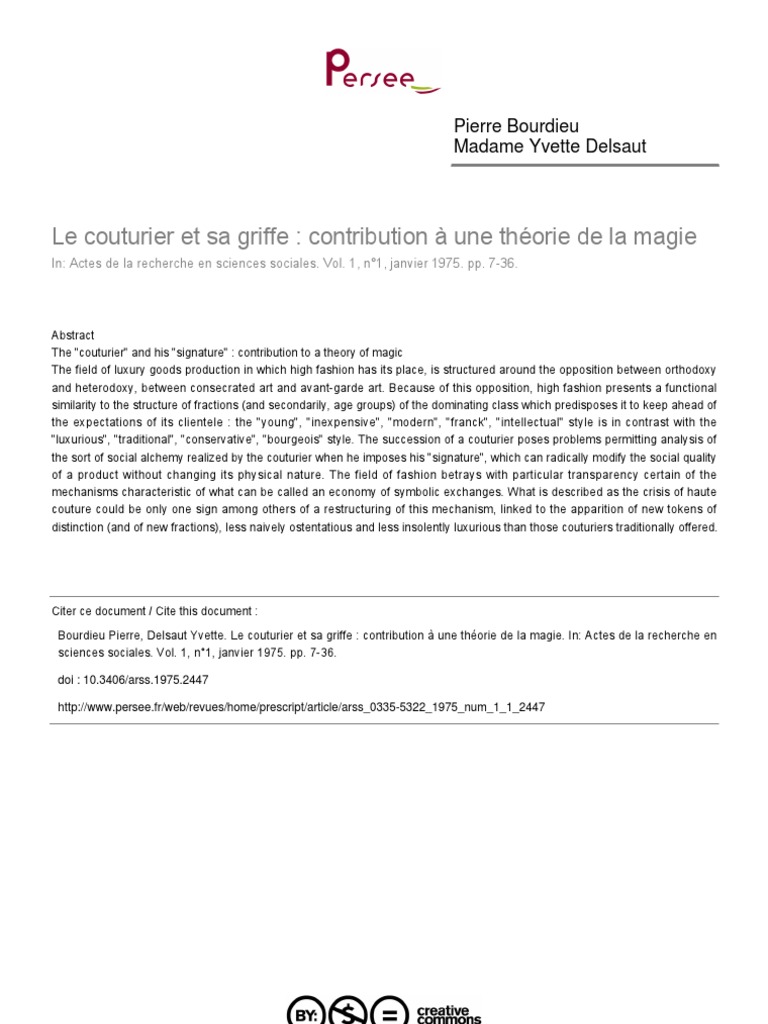 Le Couturier Et Sa Griffe PDF | PDF | Business | Couture