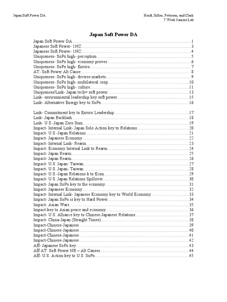 2008 Japan Soft Power | PDF | Soft Power | Shinzō Abe