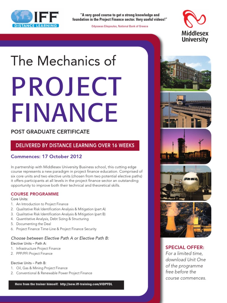 Distance Learning Project Finance | PDF | Project Finance | Public ...