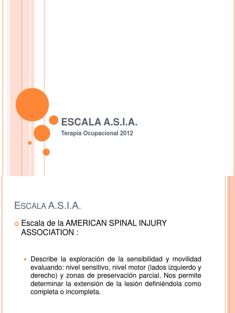 Escala Asia | PDF | Neurología | Médula espinal