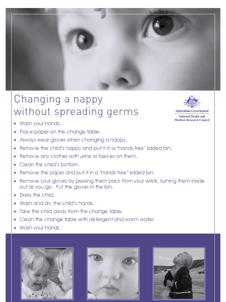 Changing A Nappy Without Spreading Germs Poster | PDF | Hygiene ...