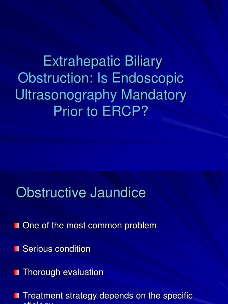 EUS vs. ERCP in Obstructive Jaundice | PDF | Gastroenterology ...