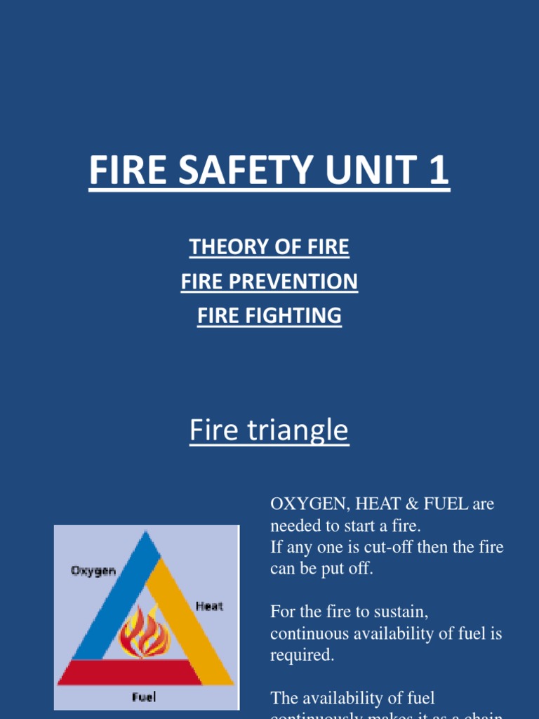 Fire Safety Unit 1 | PDF | Fires | Combustion
