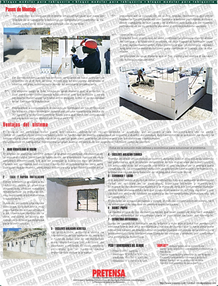 Tabiplast M 2 de 2 | PDF | Hvac | Hormigón