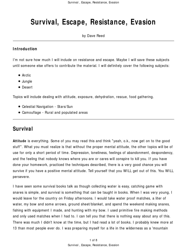 Survival Strategies for Extreme Conditions | PDF | Hypothermia ...