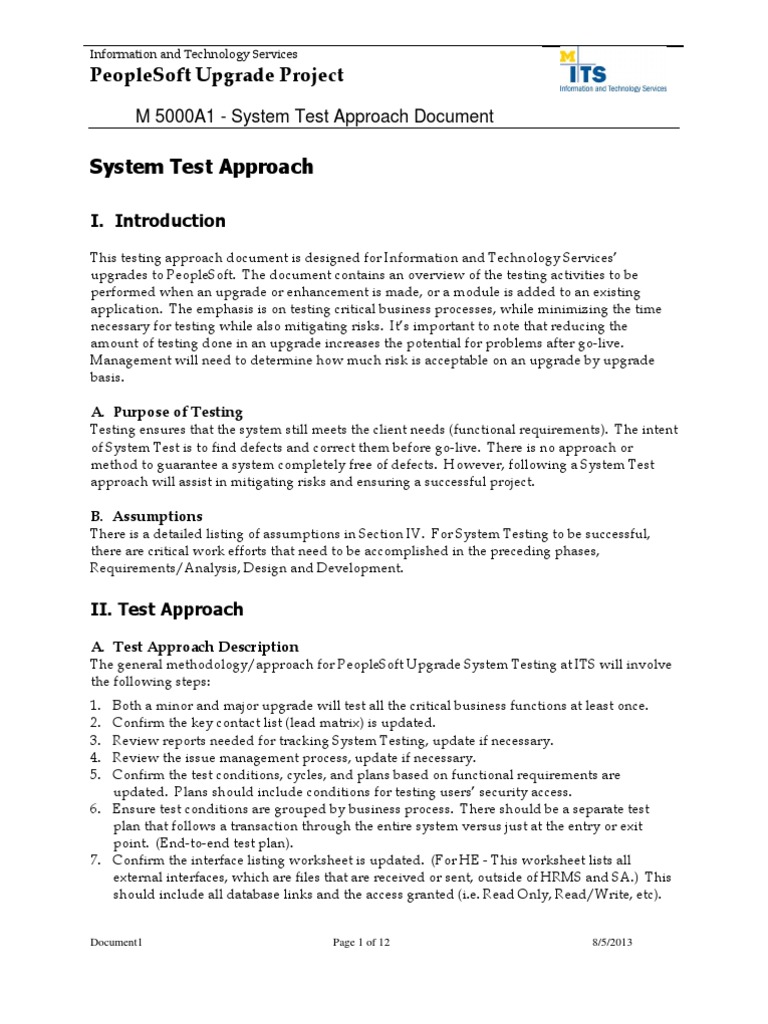 System Testing Approach | PDF | Software Bug | Business Process