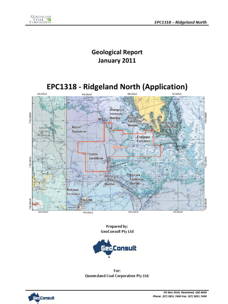 EPC1318 Geological Report | Download Free PDF | Coal | Bituminous Coal
