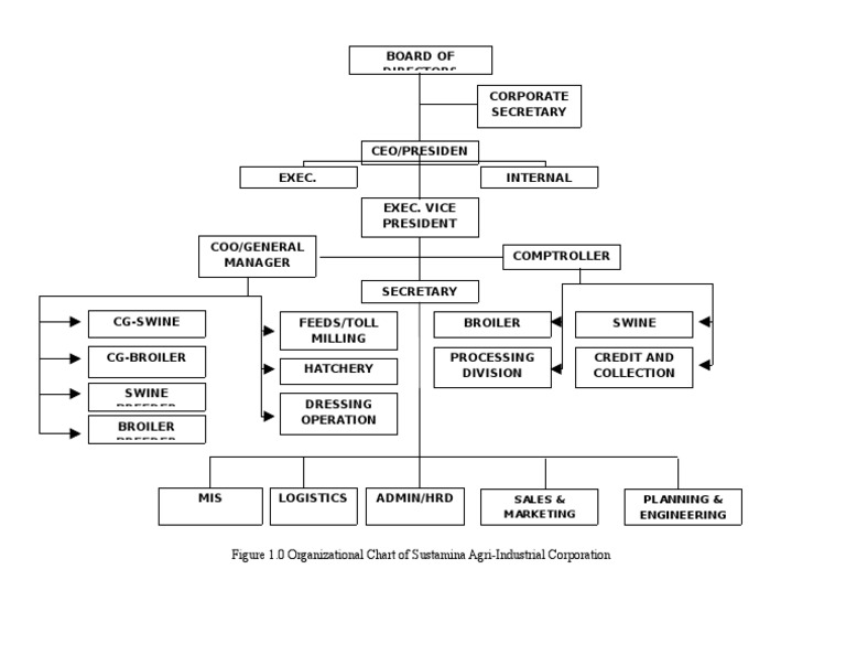 Figure 1.0 Organizational Chart of Sustamina Agri-Industrial ...