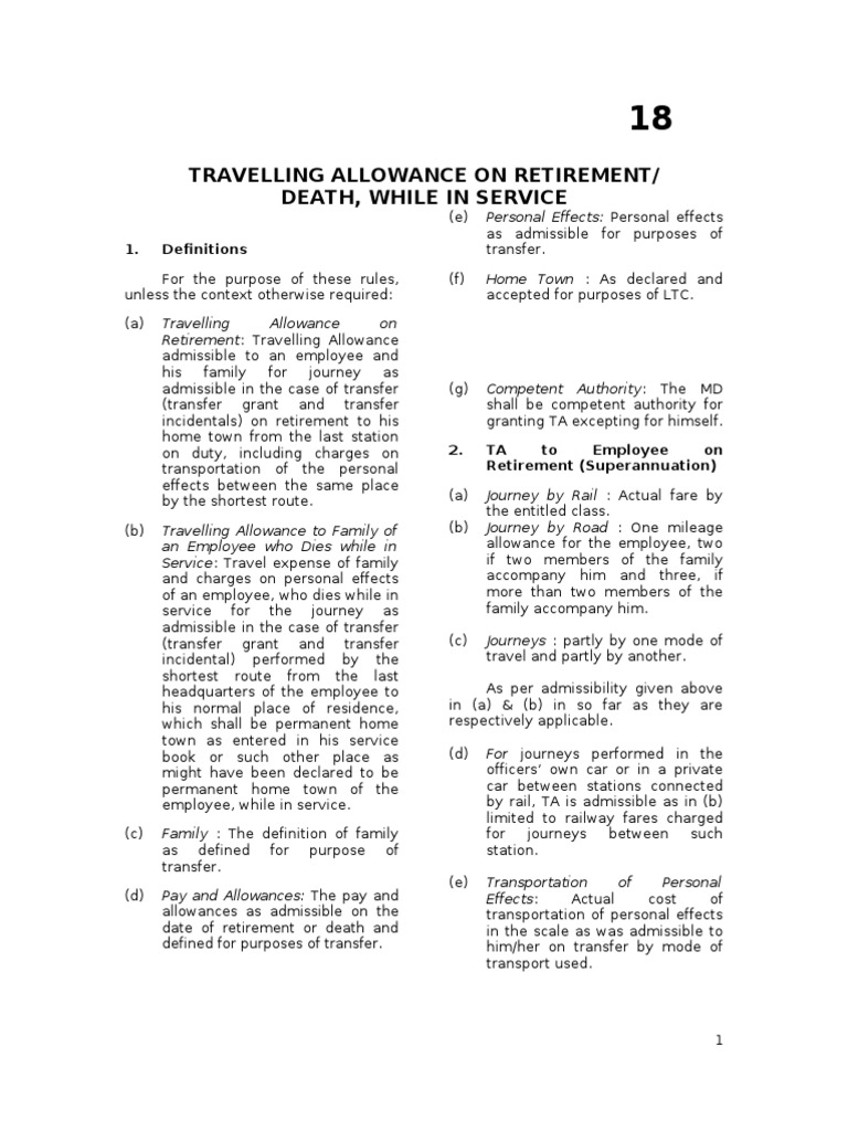 Travelling Allowance | PDF | Rail Transport | Social Institutions