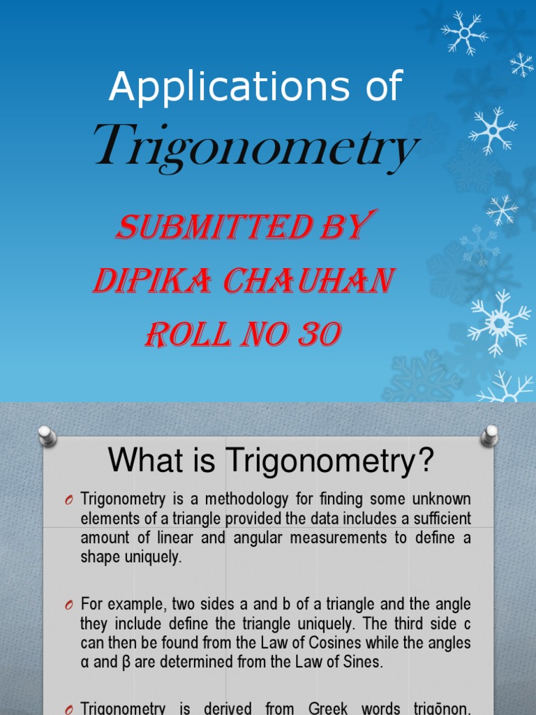 Applications Of: Trigonometry | PDF | Trigonometric Functions ...