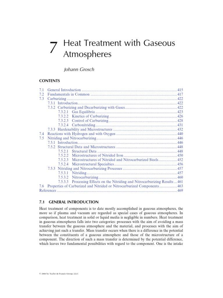 Gas Atmosphere Heat Treatment PDF | PDF | Heat Treating | Diffusion
