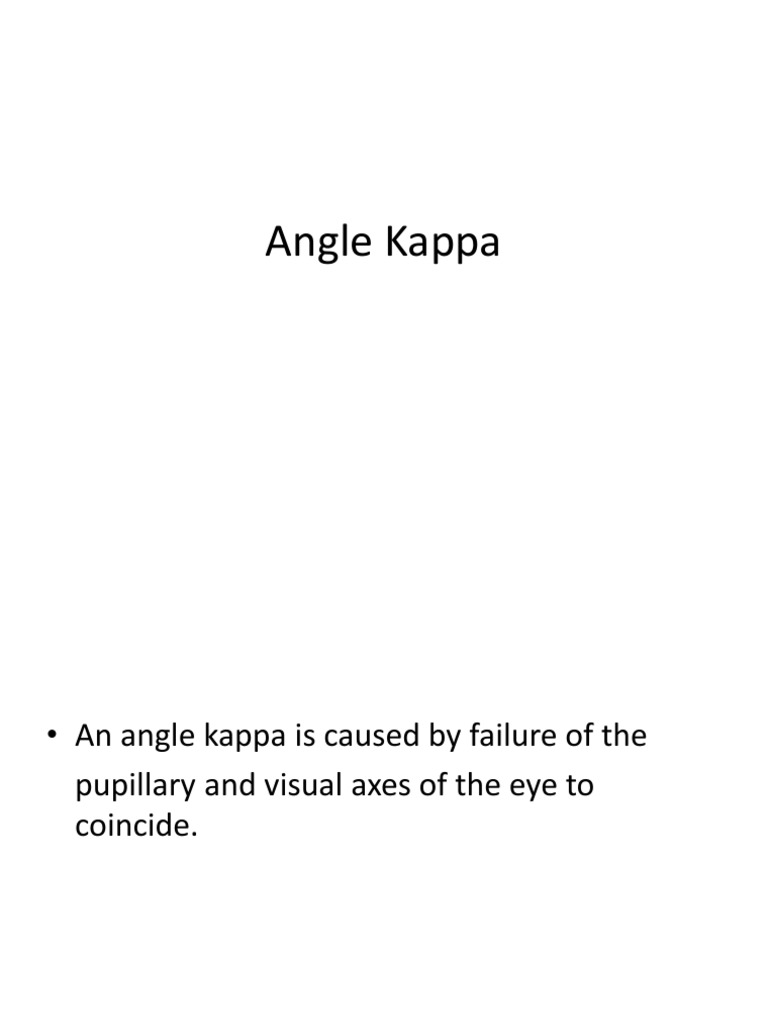 Angle Kappa in ophthalmology | Human Eye | Angle