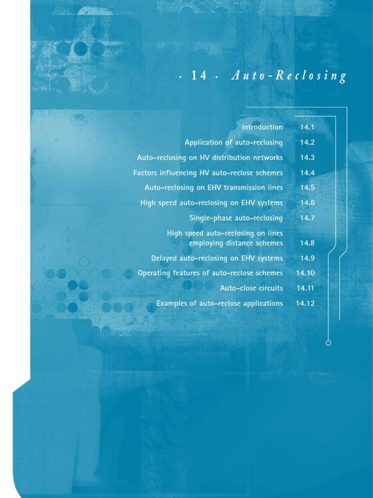 Auto Recloser | PDF | Relay | High Voltage