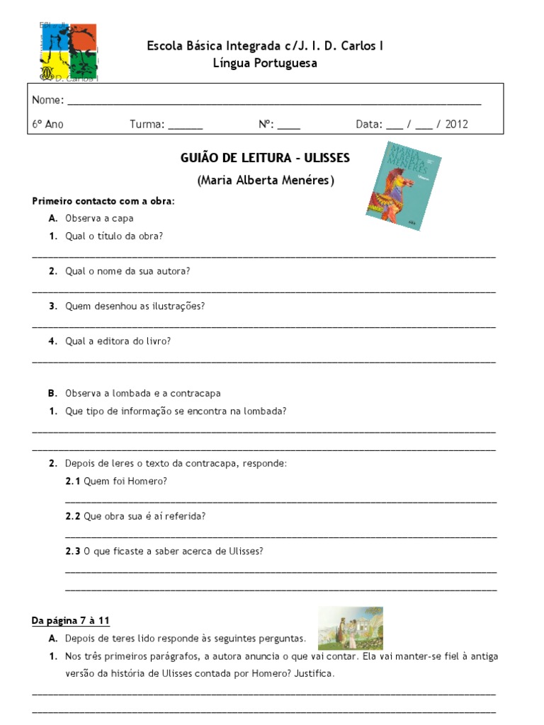 Guião Leitura Ulisses | PDF | Ulisses | Tumultos