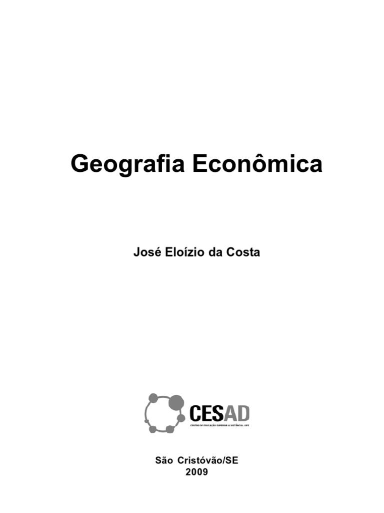 Geografia Economica Aula 1 | PDF | Geografia | Economia