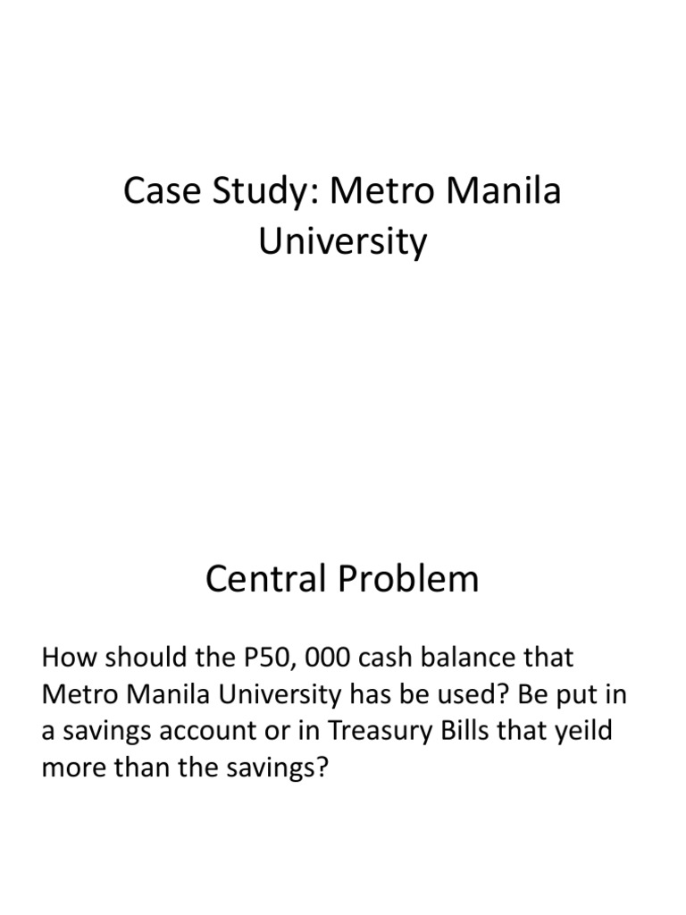 Case Study Metro MAnila University | PDF