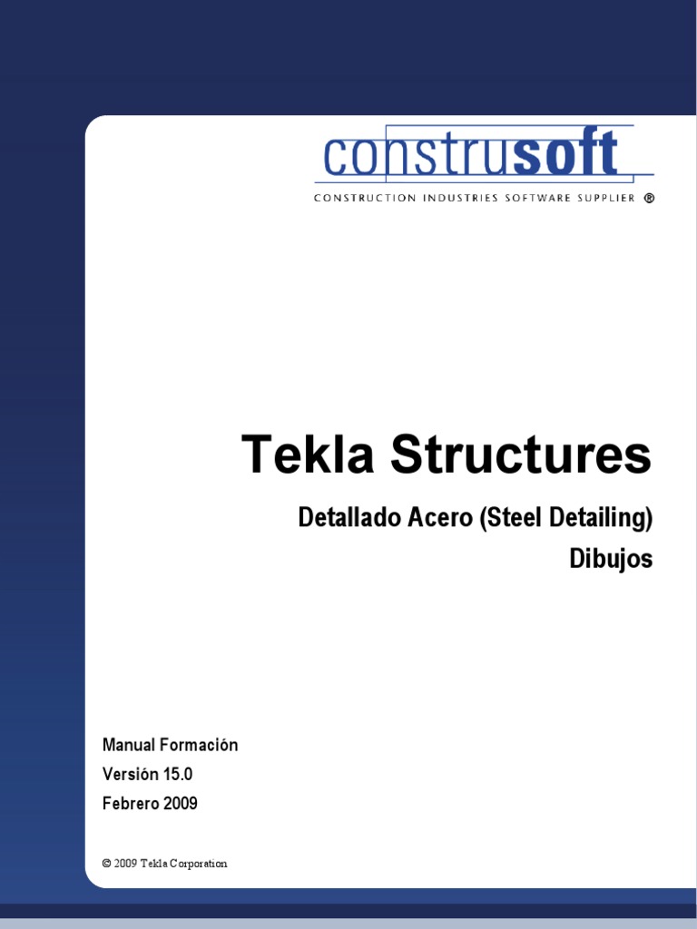 Manual 2 Tekla Structures - Detallado Acero - Dibujos | PDF | Point and ...
