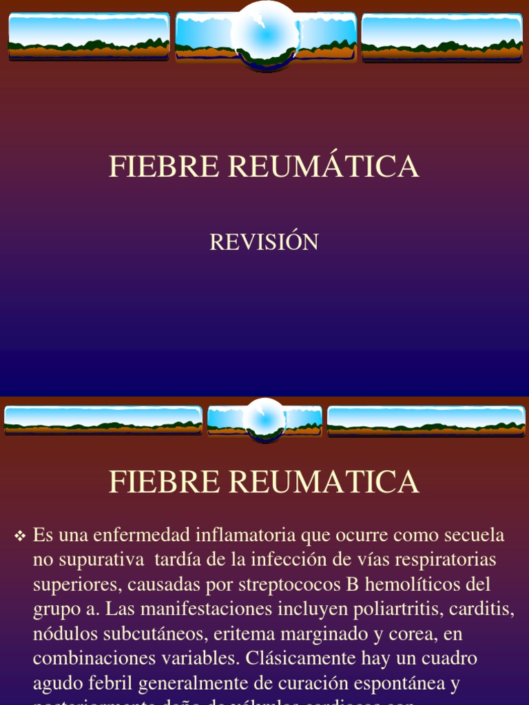 Fiebre Reumática Presentación | PDF | Epidemiología | Medicina
