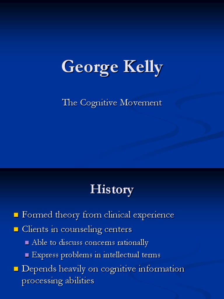 George Kelly: The Cognitive Movement | PDF | Metaphysics Of Mind ...