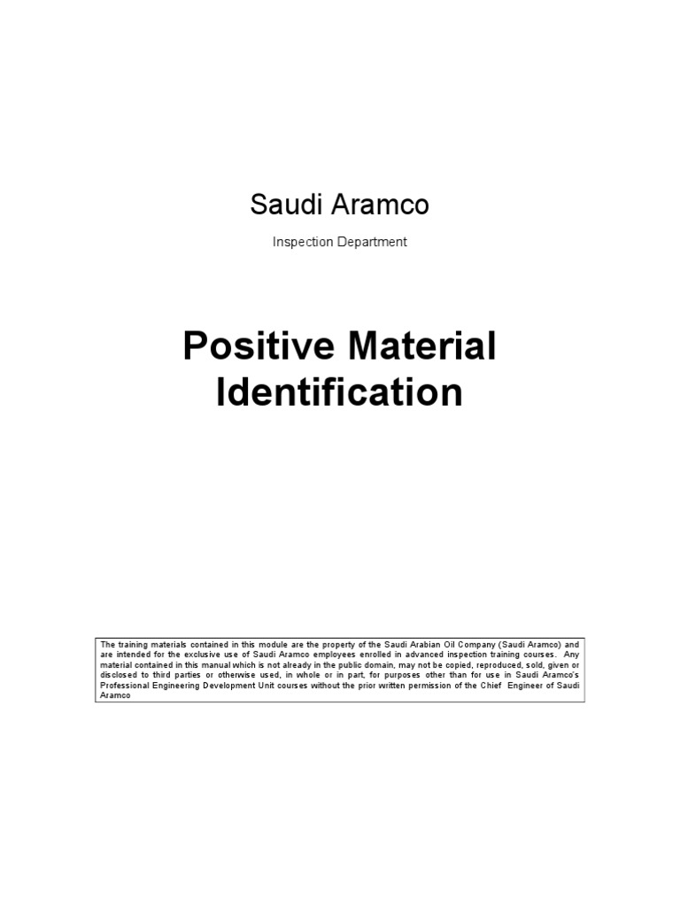 Positive Material Identification Training | PDF | X Ray | Applied And ...