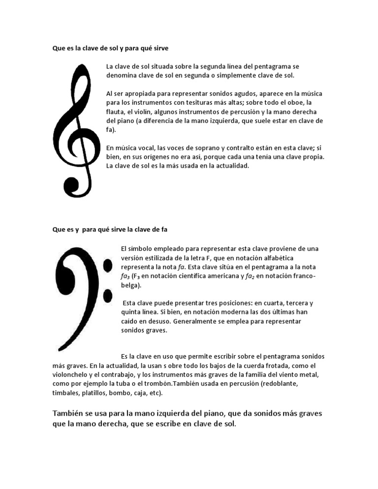 Clave De Sol Y Fa