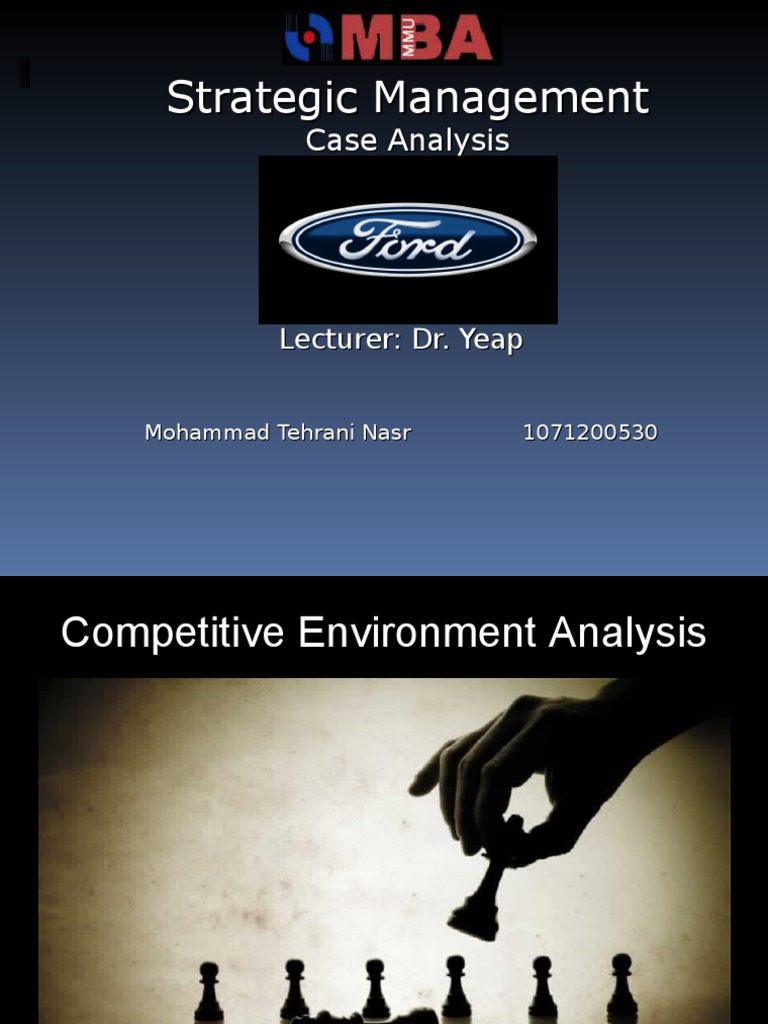 Ford 'S Competitors Analysis | PDF | Ford Motor Company | Toyota
