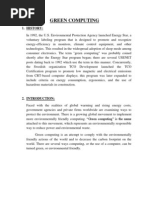 Green Computing Seminar Report | PDF