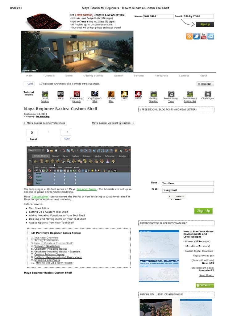 Maya Tutorial For Beginners - How To Create A Custom Tool Shelf | PDF | Icon (Computing) | Software