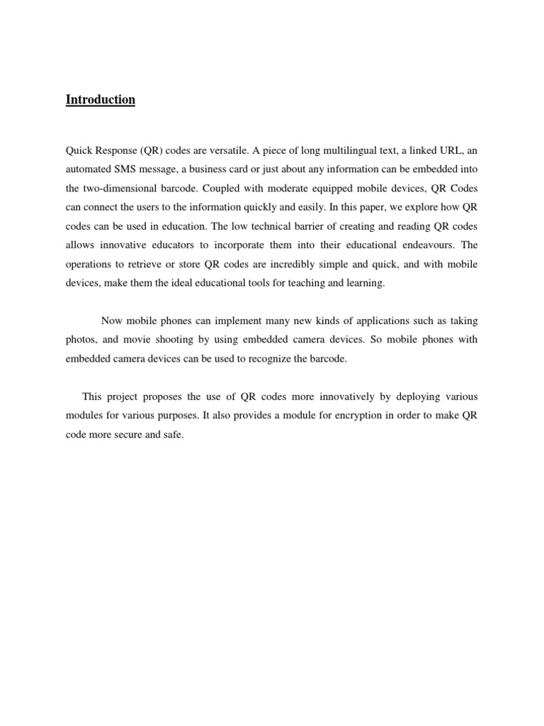 QR Code Final Report | Qr Code | Encryption