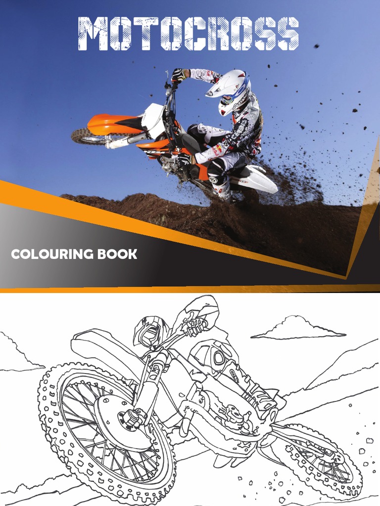 Nat's Motocross Colouring Book | PDF | Motorcycle | Motorcycling