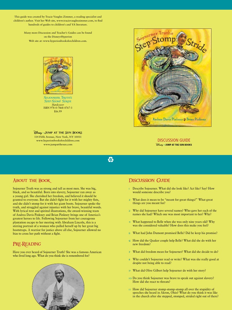 Sojourner Truth's Step-Stomp Stride Discussion Guide | PDF | Books ...
