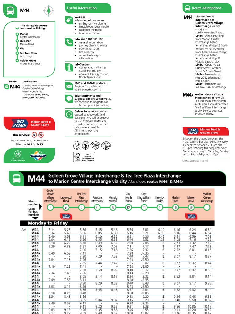 M44 | PDF | Land Transport | Adelaide