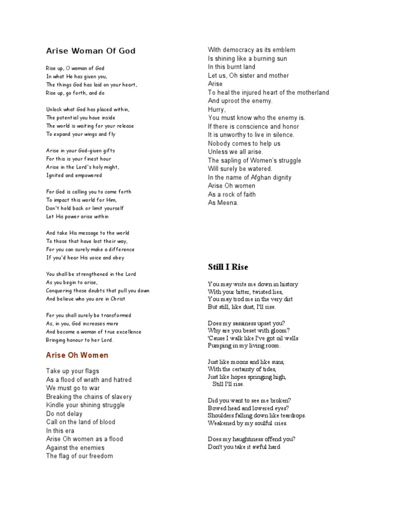 Arise Woman of God | PDF
