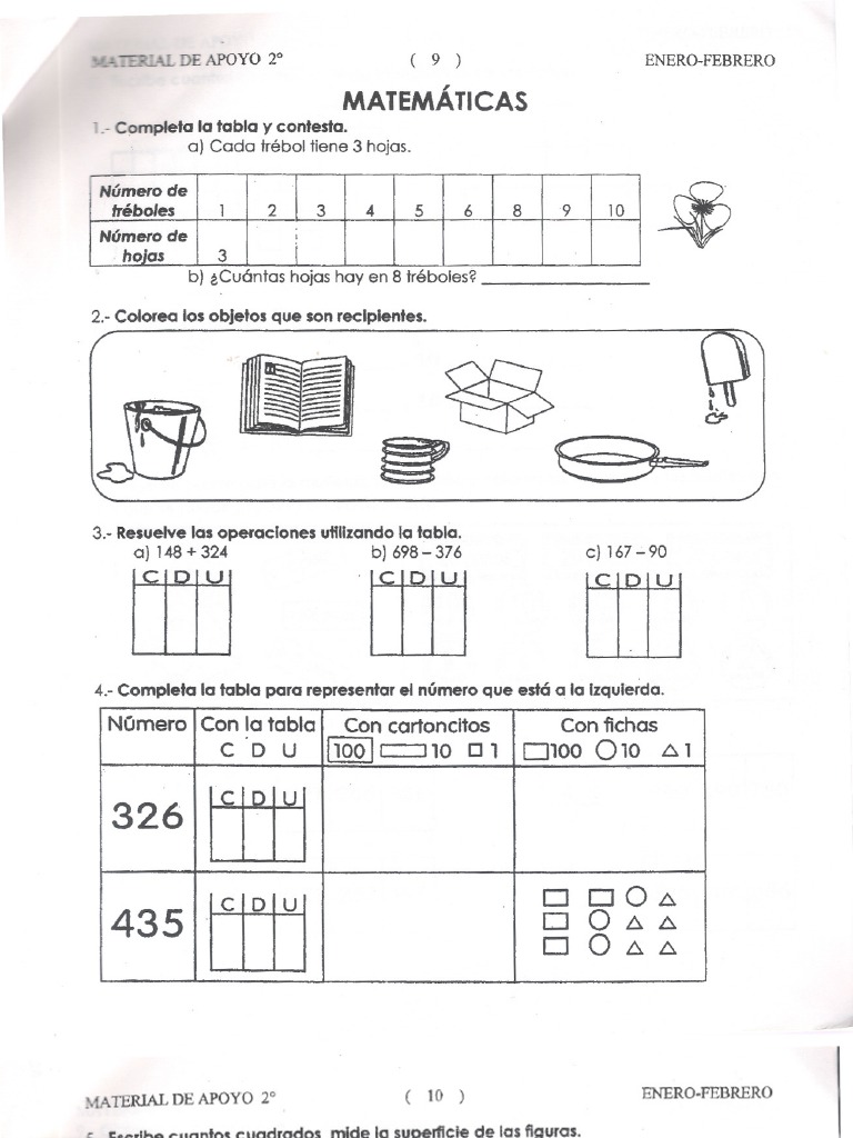 Vocabulario De Matemáticas De Segundo Grado Gratuito