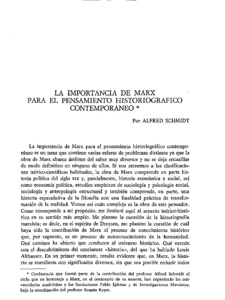 Alfred Schmidt | PDF | Karl Marx | marxismo