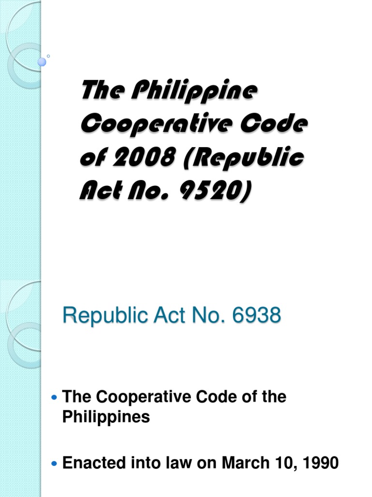 R.a.9520 (Presentation) | PDF | Cooperative | Taxes