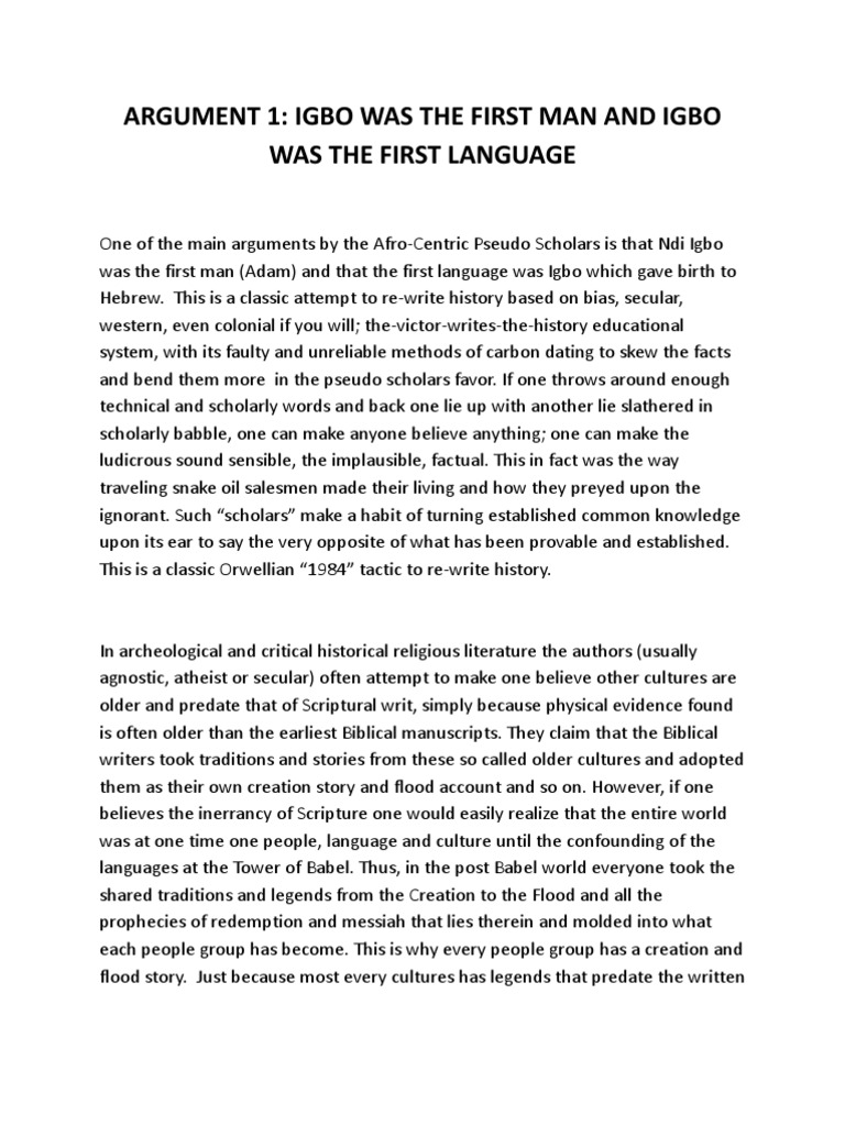 Igbo | Download Free PDF | Jacob | Rachel