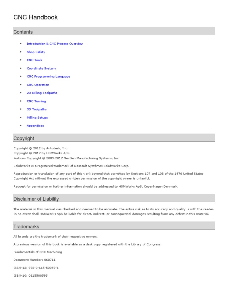 CNC Handbook | PDF | Numerical Control | Prototype