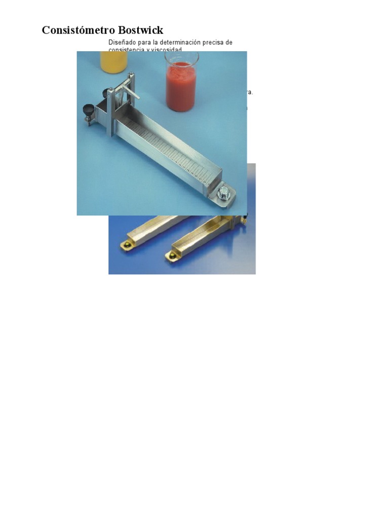 Consistómetro BOSTWICK | PDF