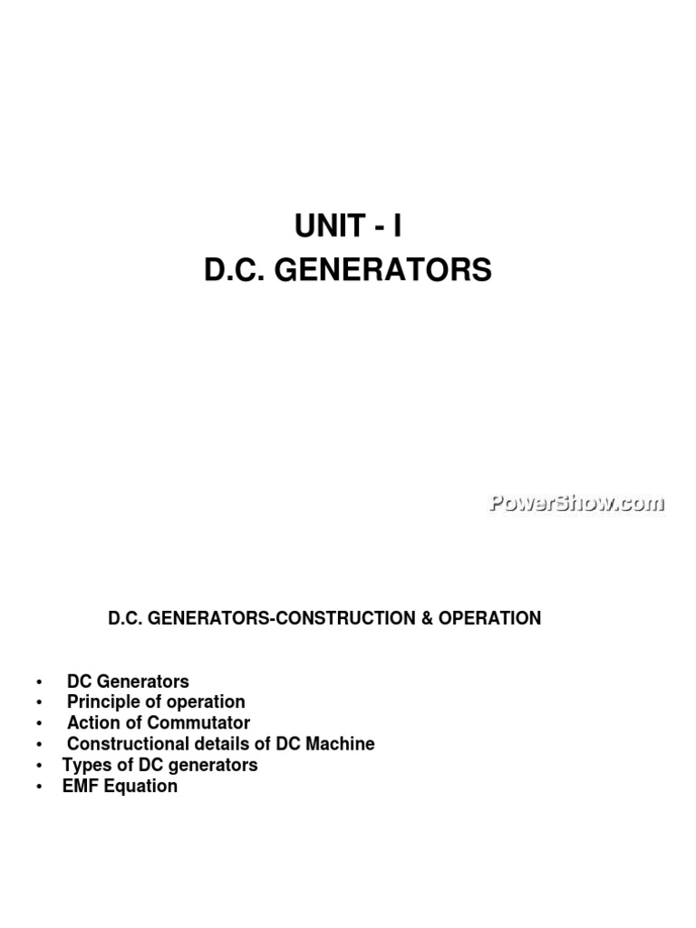 DC Generators PPT 3974378 (Rujuk) | PDF | Electromagnetic Induction ...