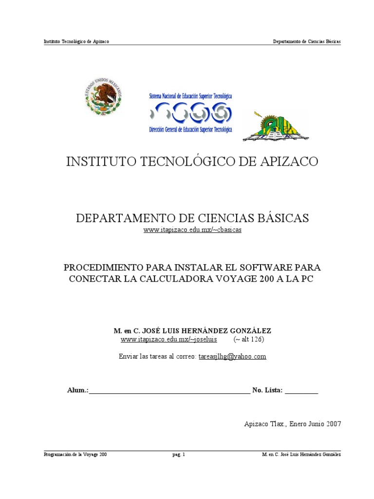 Procedimiento para Instalar El Software para Conectar La Calculadora ...