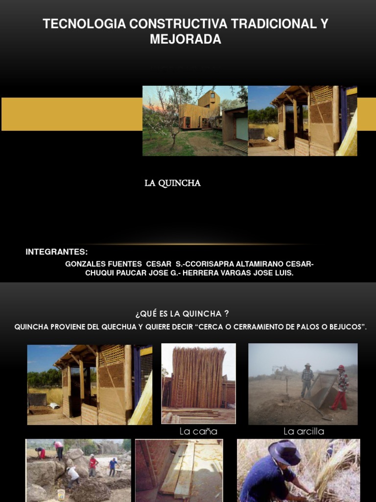 Tipos y Proceso de Construcción en Quincha | PDF | Fundación ...