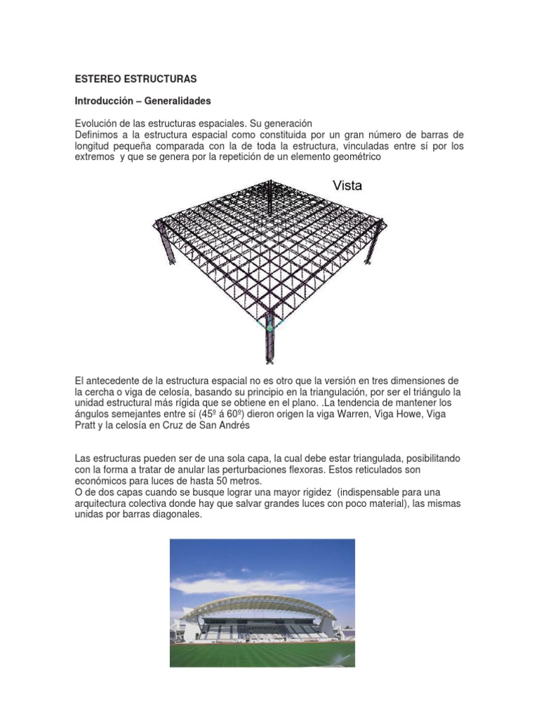 Estereo Estructuras | PDF | Braguero | Ingeniería estructural