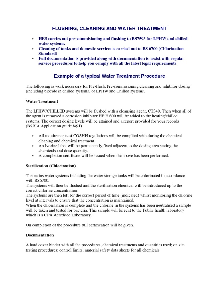 Flushing | PDF | Water Supply Network | Sterilization (Microbiology)
