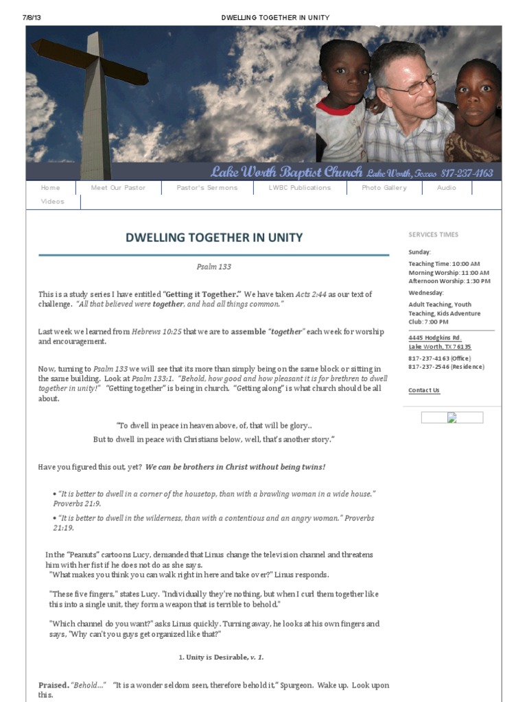 Dwelling Together in Unity | PDF | Aaron | Anointing