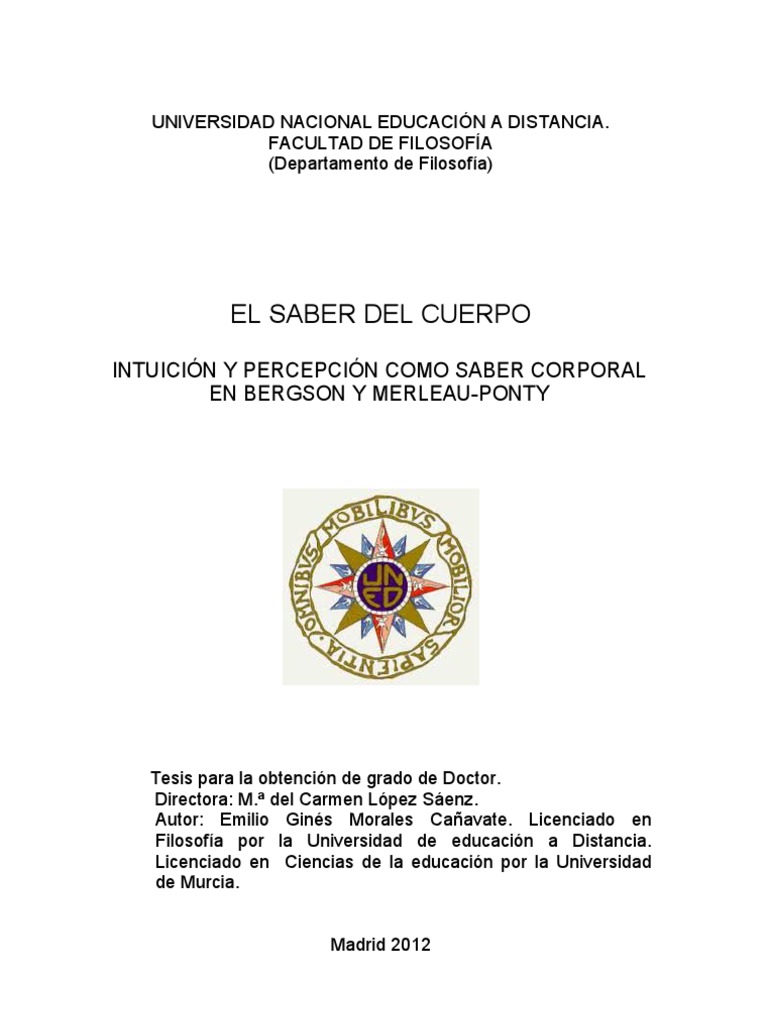 Henri Bergson - El Saber Del Cuerpo. Intuición y Percepción | PDF ...