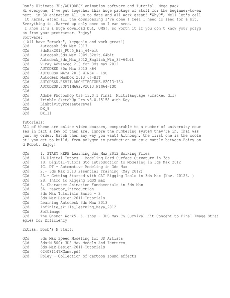 3ds Max Models Tutorials